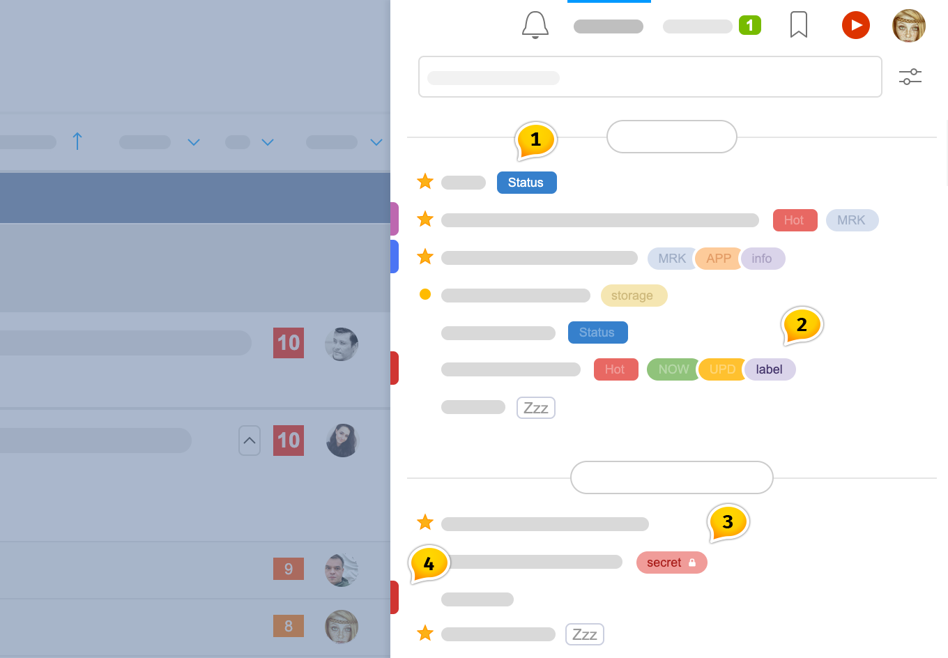 Colors and Labels of Projects, Filters and Other Improvements ...