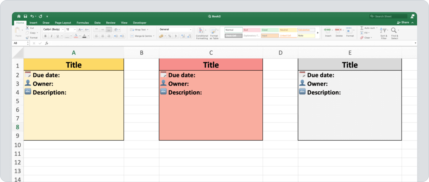 Wie man ein Kanban-Board in Excel, Teams, Notion, Azure, Worksection erstellt