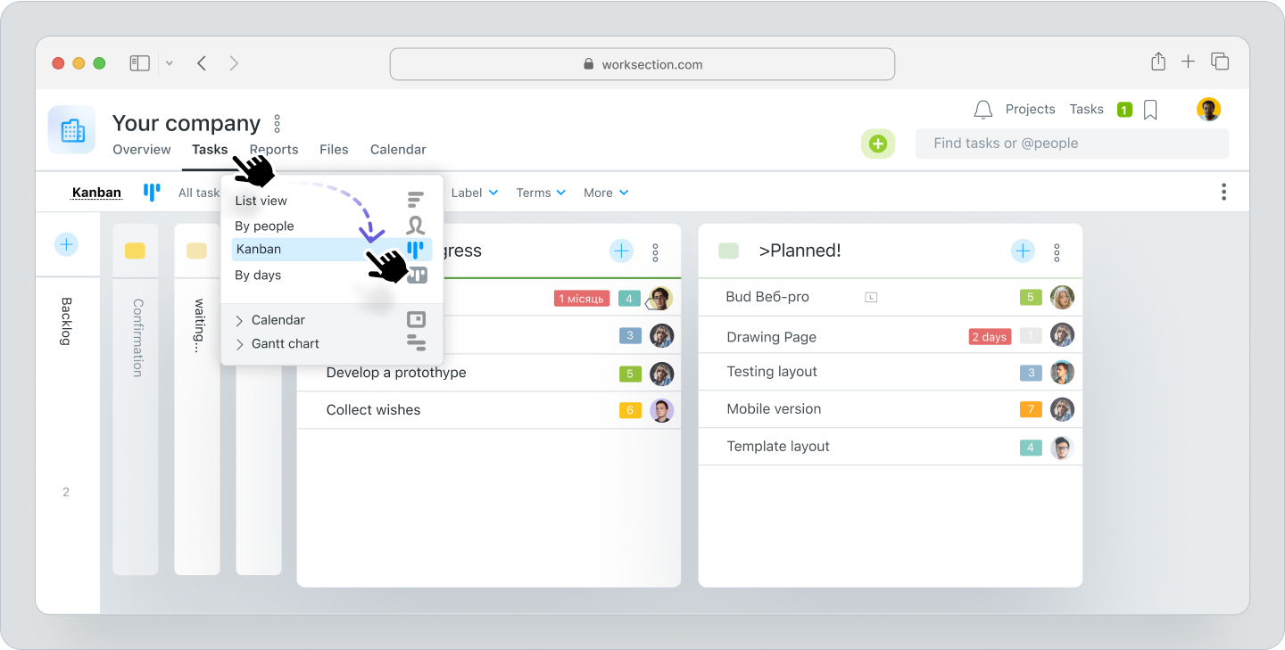 How to create a kanban board in Excel, Teams, Notion, Azure, Worksection