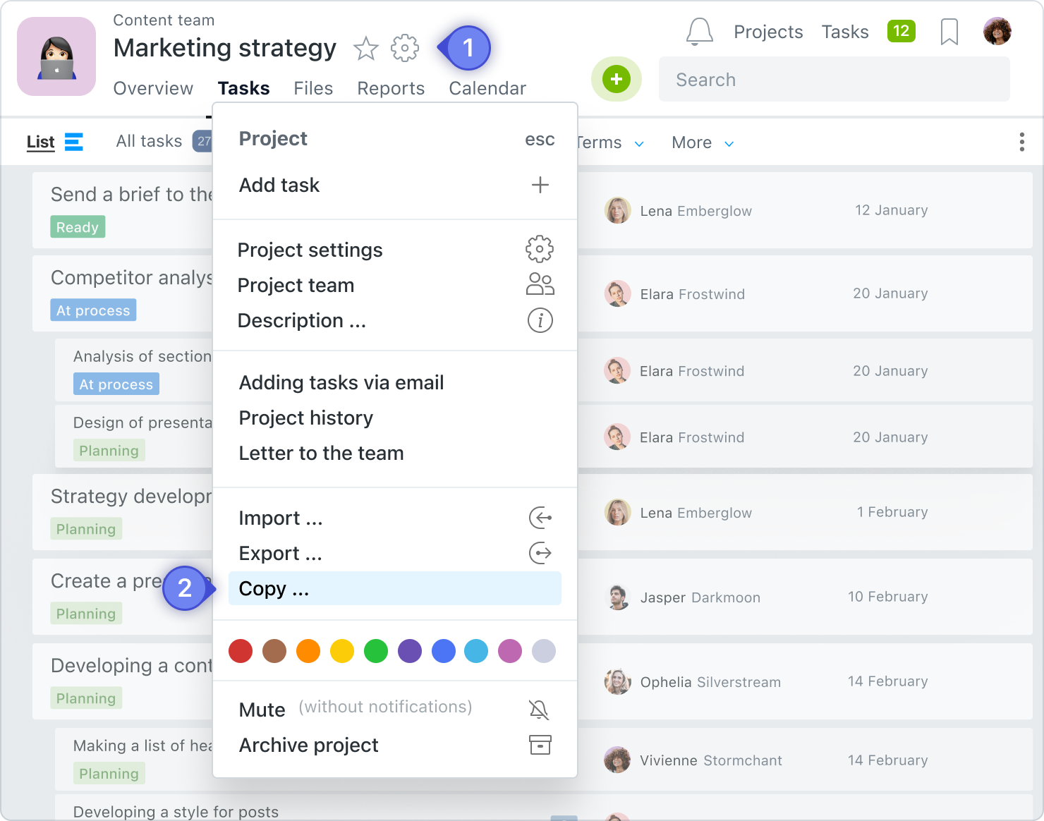 Aufgabenstartzeit, Push-Benachrichtigungen, Zuschauer und Figma-Integration — Worksection Blog